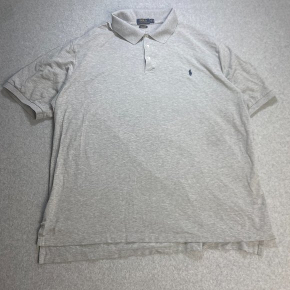 Polo Ralph Lauren | Shirts | Polo Ralph Lauren Shirt Mens 3xlt Tall Gray Polo Solid Stretch Mesh ...